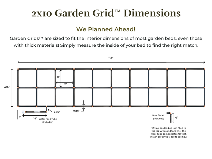 2x10 Garden Grid™ Watering System – Garden In Minutes®