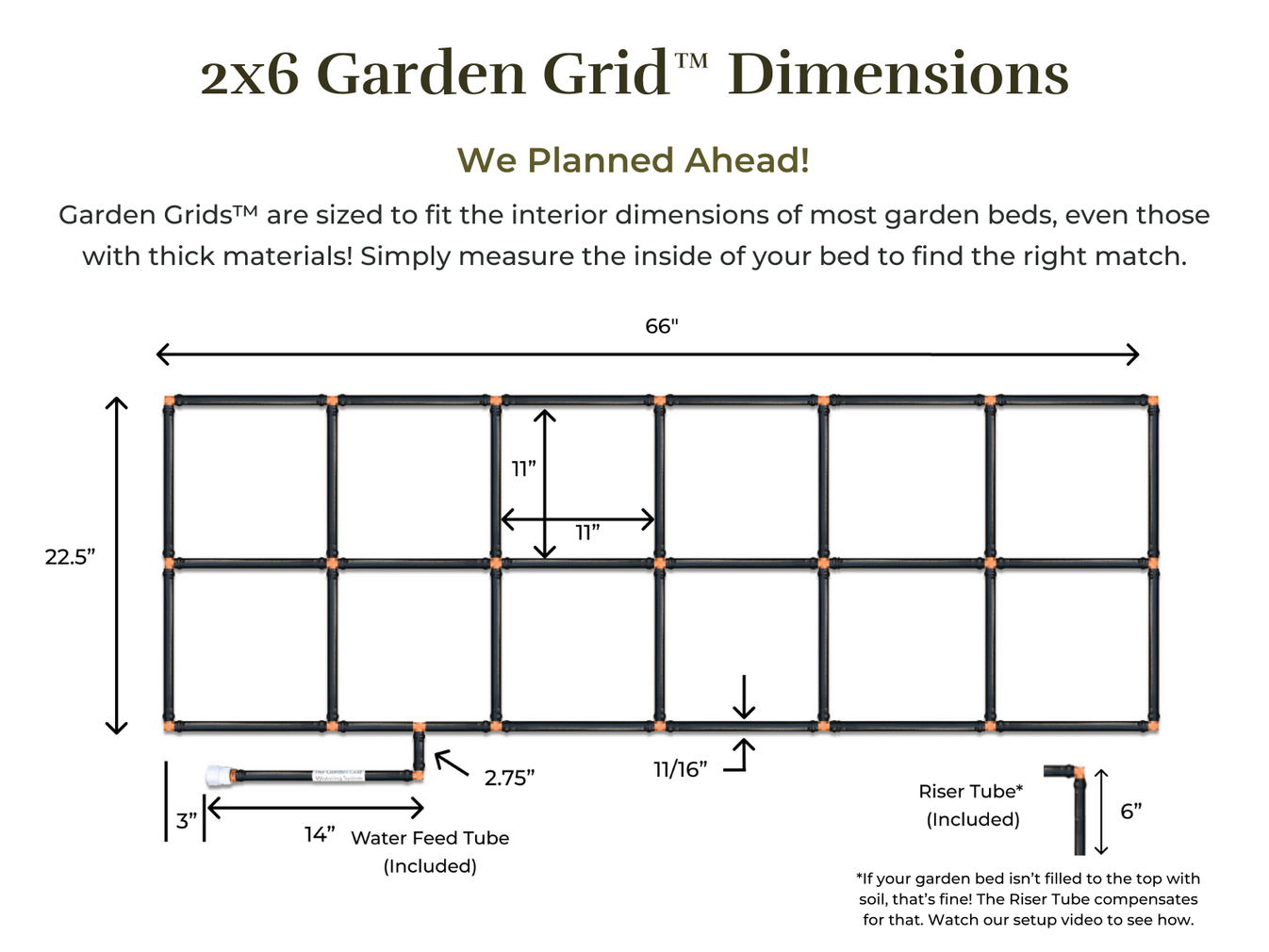 2x6 Garden Grid™ Watering System – Garden In Minutes®